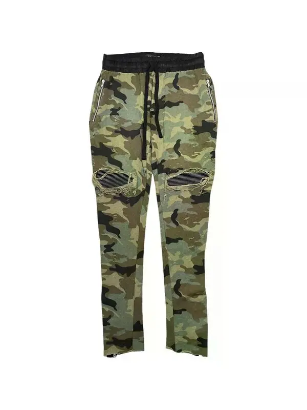 Amiri Mx1 Leather-patch Track Pants - Green