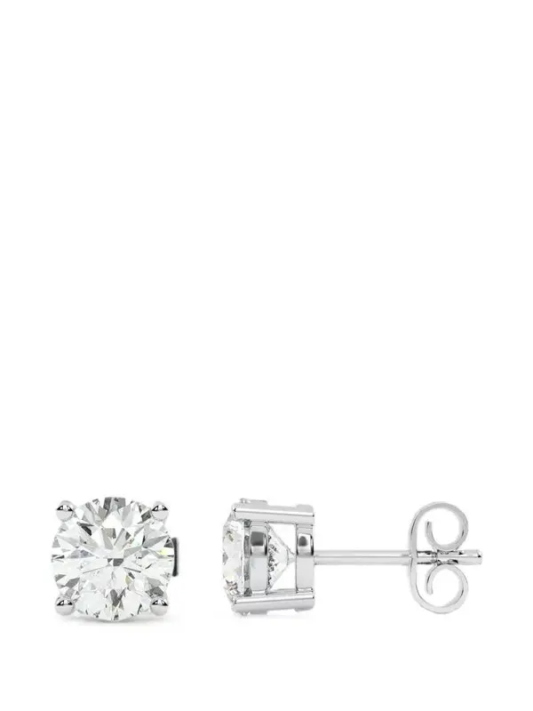 Diamond Essentials 14k White Gold Laboratory-grown Diamond Stud Earrings
