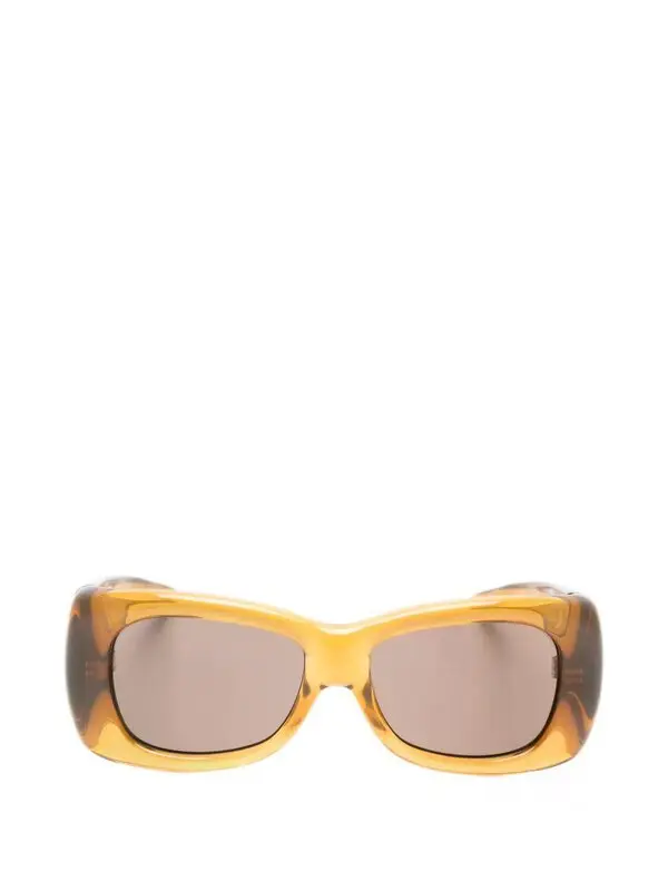 Saint Laurent Rectangle-frame Sunglasses - Brown