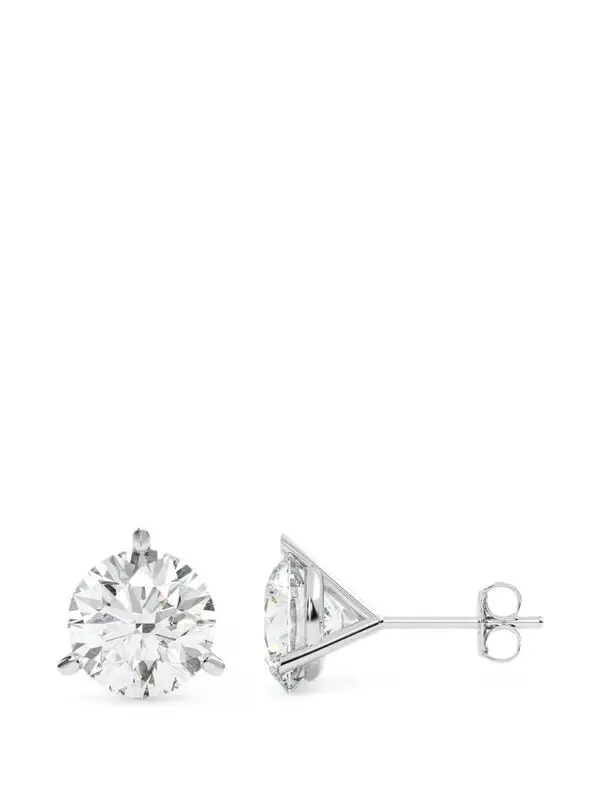 DIAMOND ESSENTIALS Diamond Solitaire Earrings - Silver