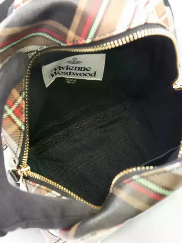 VIVIENNE WESTWOOD 2000s Tartan Orb Backpack - Black