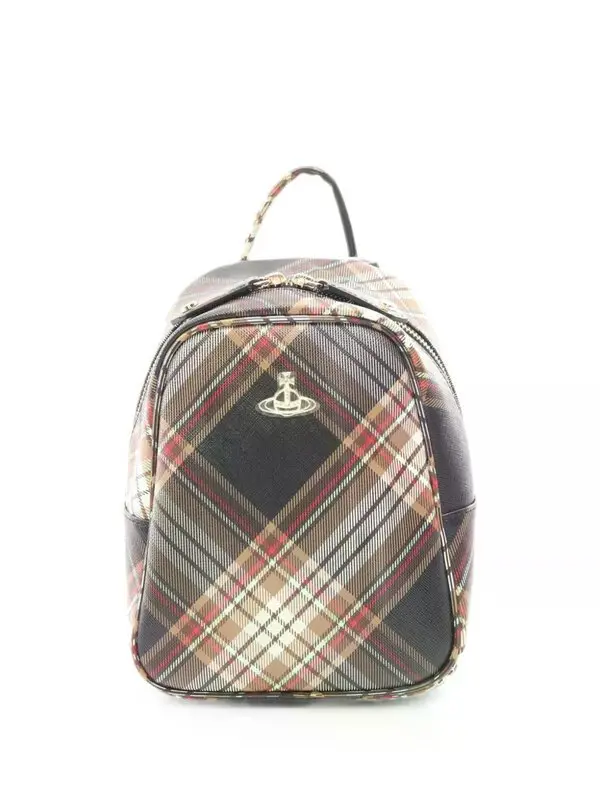 VIVIENNE WESTWOOD Tartan Orb Backpack - Black