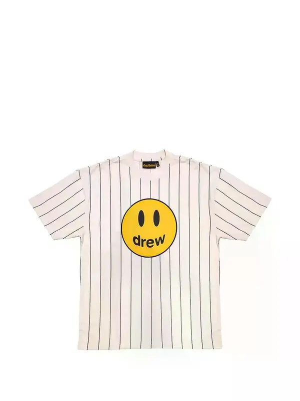 Drew Pinstripe T-shirt - White