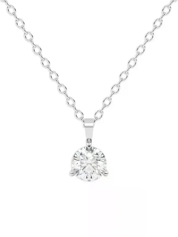 Diamond Essentials Diamond Solitaire Pendant Necklace - Silver