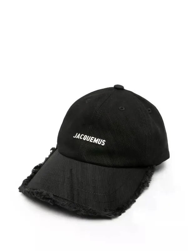 Jacquemus Frayed-edge Baseball Cap - Black