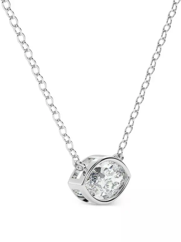 DIAMOND ESSENTIALS 14k White Gold Marquise-cut Diamond Solitaire Pendant Necklace