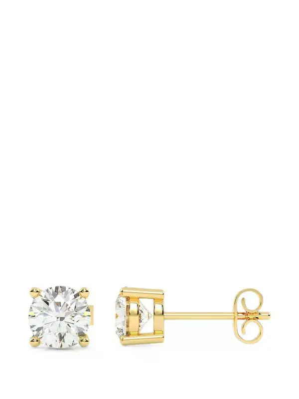 DIAMOND ESSENTIALS 14k Yellow Solitaire Stud Earrings - Gold