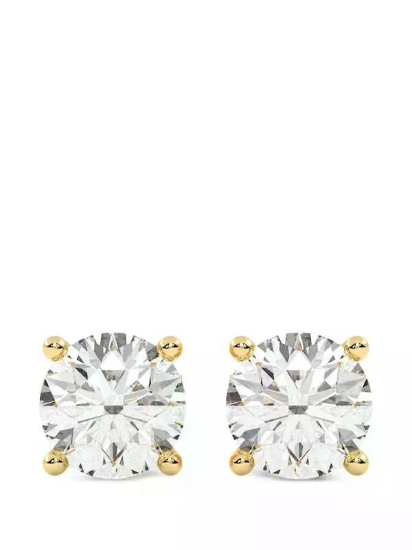 DIAMOND ESSENTIALS Lab-grown Diamond Stud Earrings In 14k Yellow - Gold