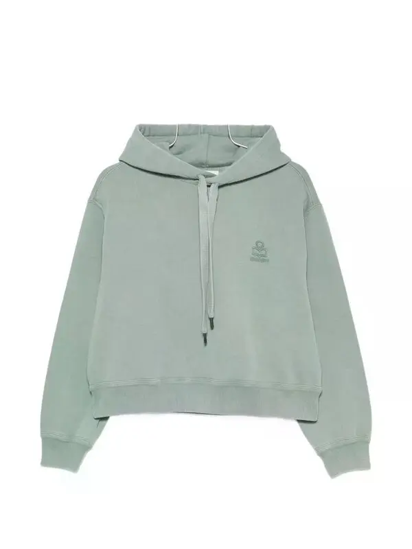 MARANT ETOILE Salmy Logo-embroidered Drawstring Hoodie - Green