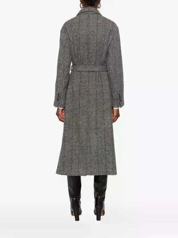 Brunello Cucinelli Checked Double-breasted Coat