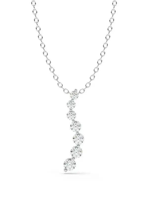 DIAMOND ESSENTIALS White Gold Diamond Necklace - Silver
