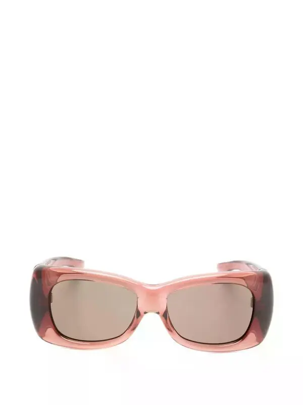 Saint Laurent Howl Rectangle-frame Sunglasses - Brown