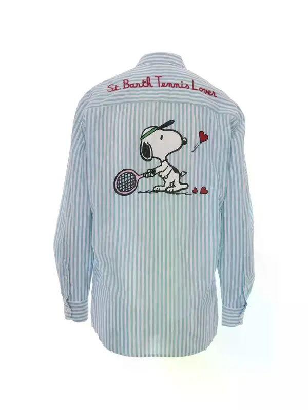 MC2 SAINT BARTH Brigitte Tennis Lover Snoopy Striped Shirt