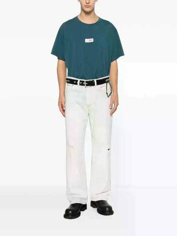 MAISON MARGIELA Logo Patch Crewneck T-shirt - Blue