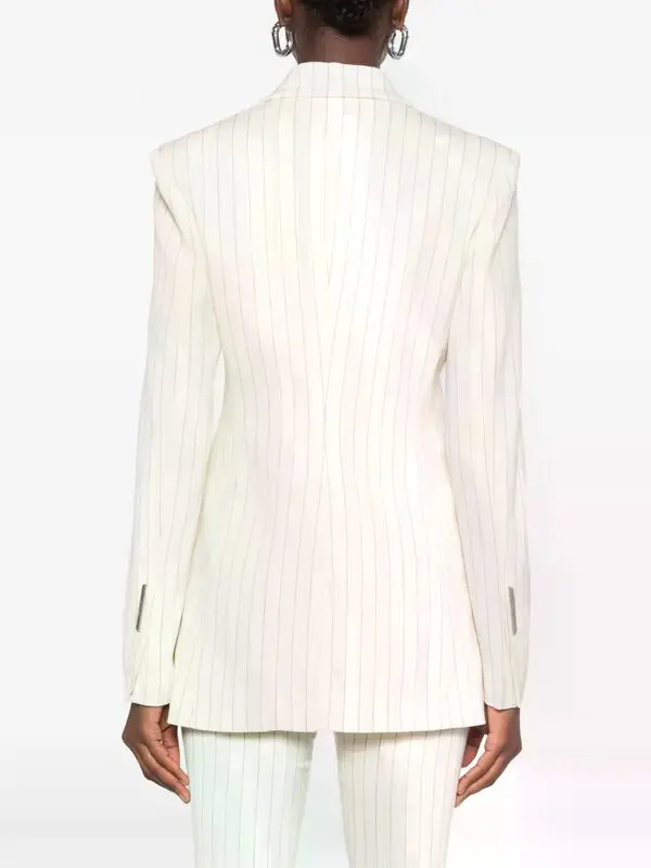 DONDUP Pinstripe-pattern Peaked-lapel Blazer
