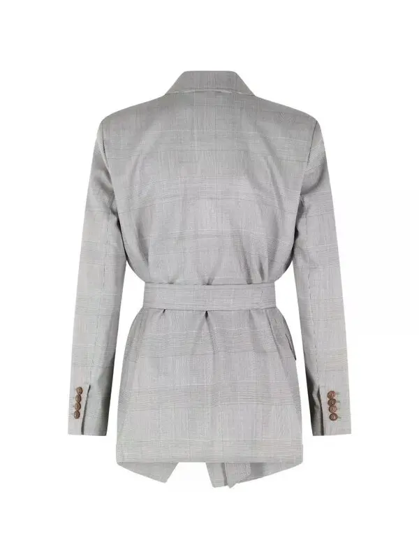 Max Mara Nasello Prince Of Wales Wool Jacket