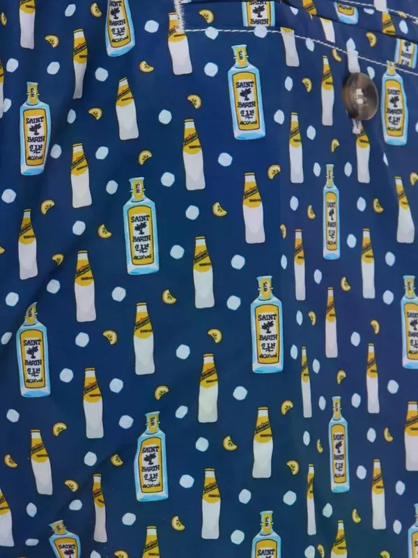 MC2 SAINT BARTH Lighting Bottle-print Drawstring Swim Shorts