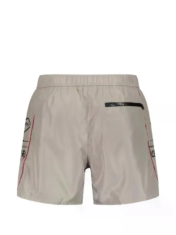 Iceberg Logo-print Piped Swim Shorts