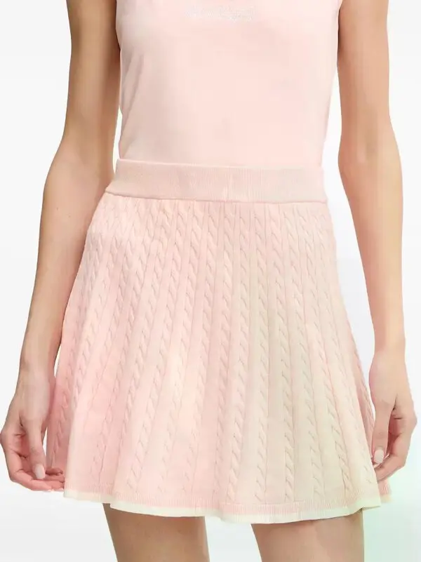 Guess Cable-knit Pleated Mini Skirt