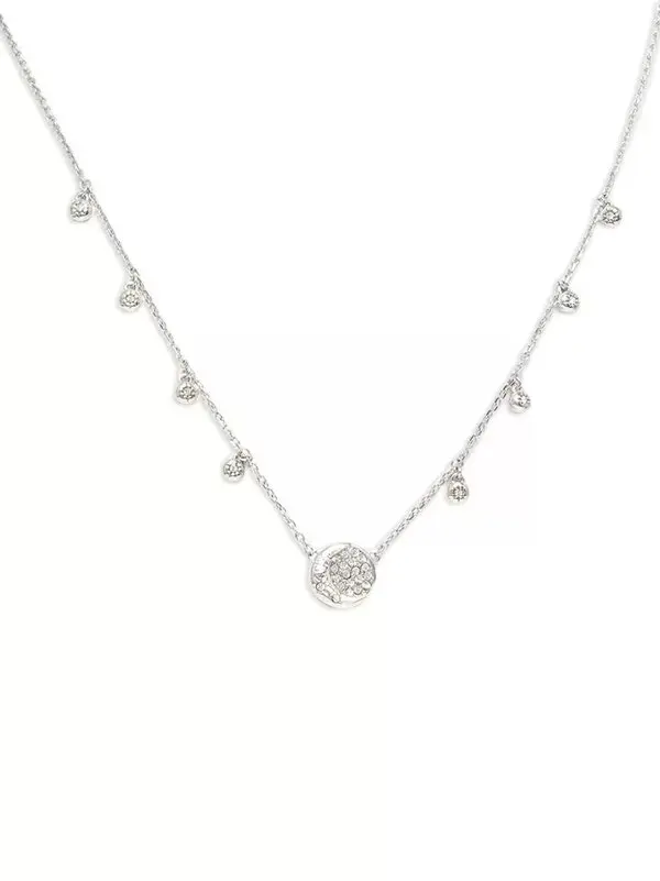 Guess Aurora Crystal-embellished Charm Necklace - Silver