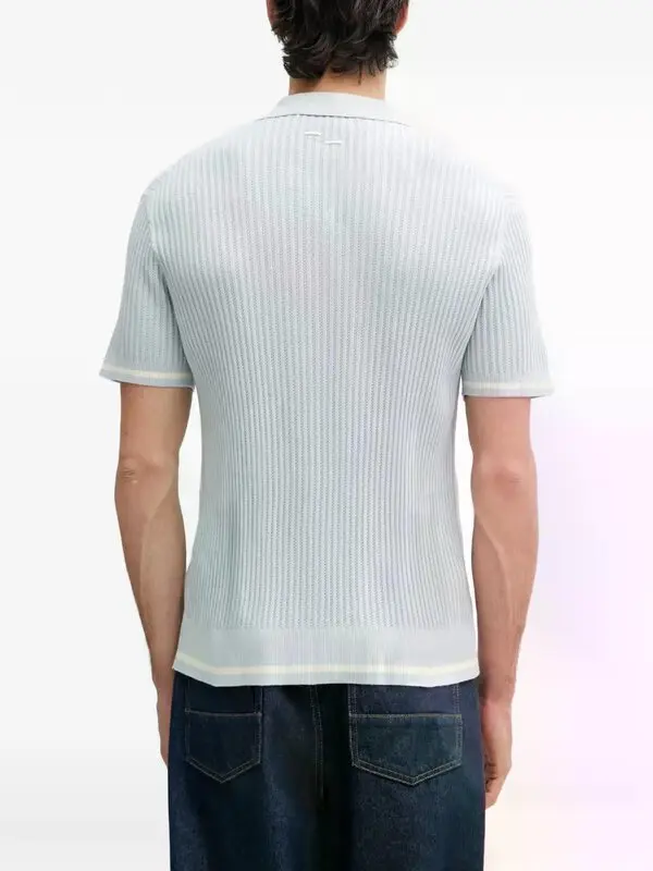 Filling Pieces Ribbed-knit Polo Shirt