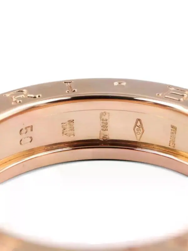 BVLGARI B.zero1 18k Rose Gold Ring - Pink