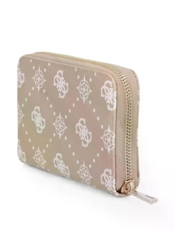 Guess Emelie Logo-print Zip-around Wallet - Neutrals