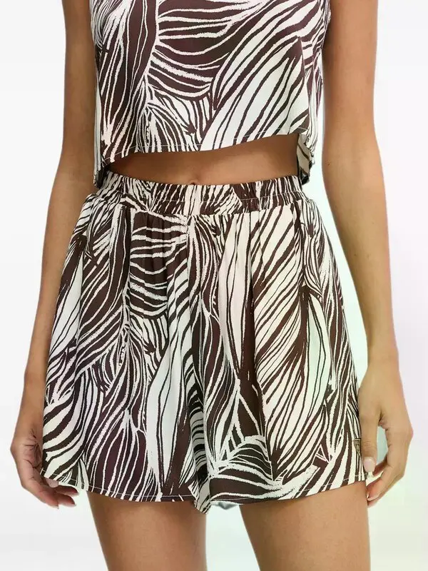 Guess Leaf-print Mini Shorts