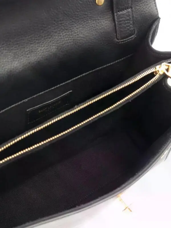 Saint Laurent Leather Tote Bag - Black