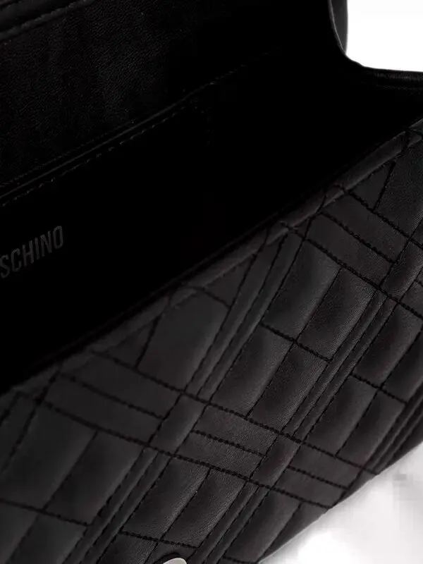 Moschino Logo-lettering Quilted Crossbody Bag