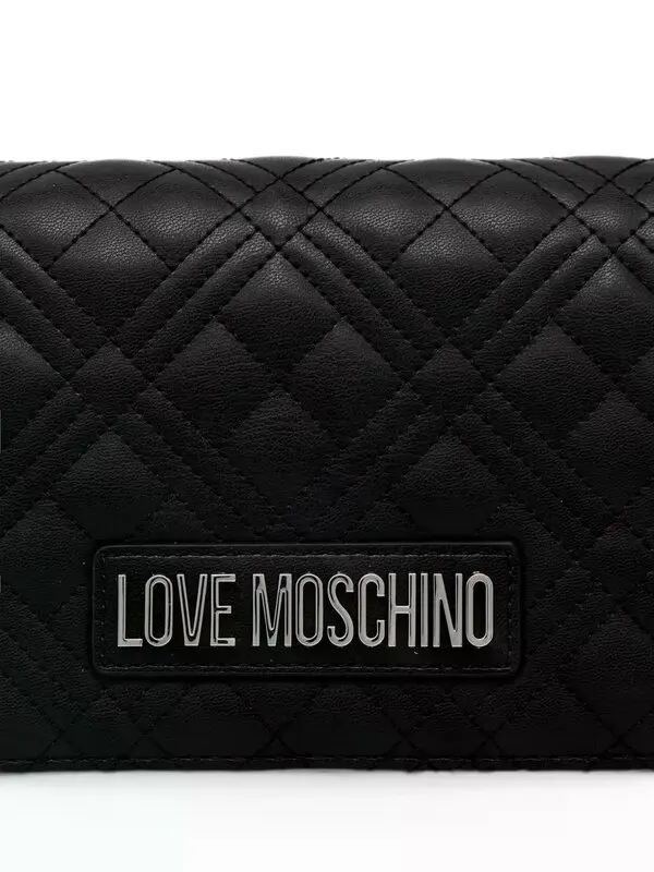 Moschino Logo-lettering Quilted Crossbody Bag