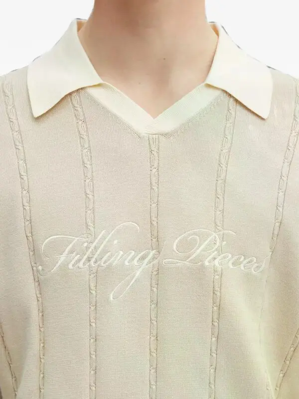 Filling Pieces Cable-knit Embroidered Sweatshirt