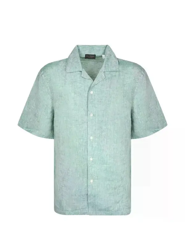 DELL'OGLIO Short-sleeved Camp-collar Shirt