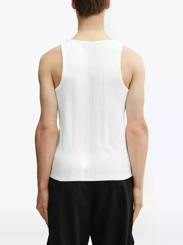 Filling Pieces Ribbed-knit Logo-embroidered Vest