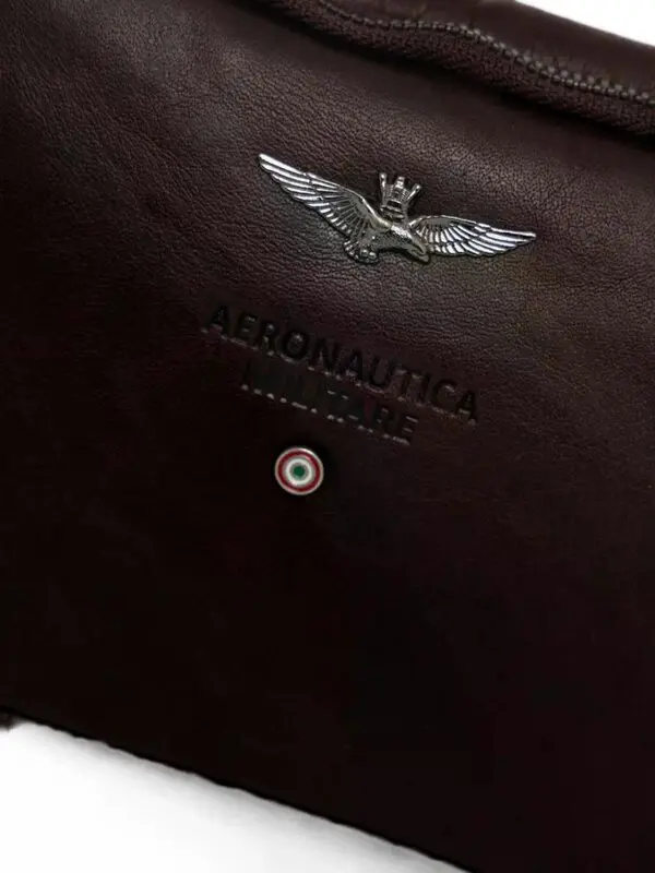 AERONAUTICA MILITARE Leather Belt Bag With Logo Plaque