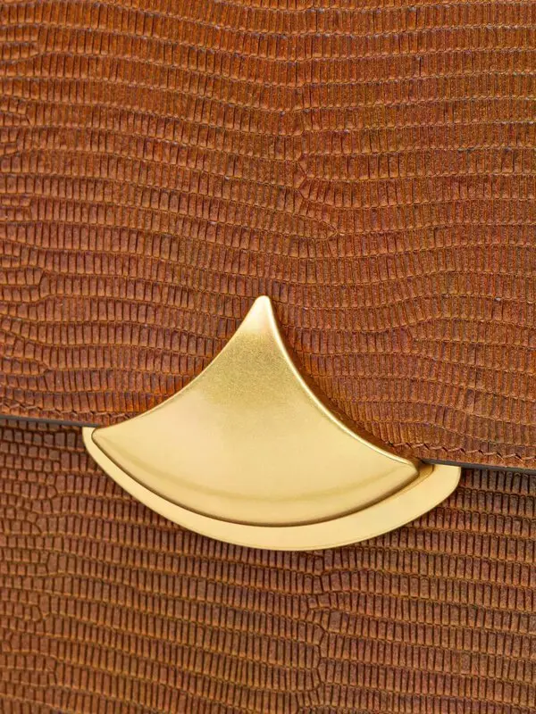 SESSUN Diviluz Lizard-effect Leather Shoulder Bag