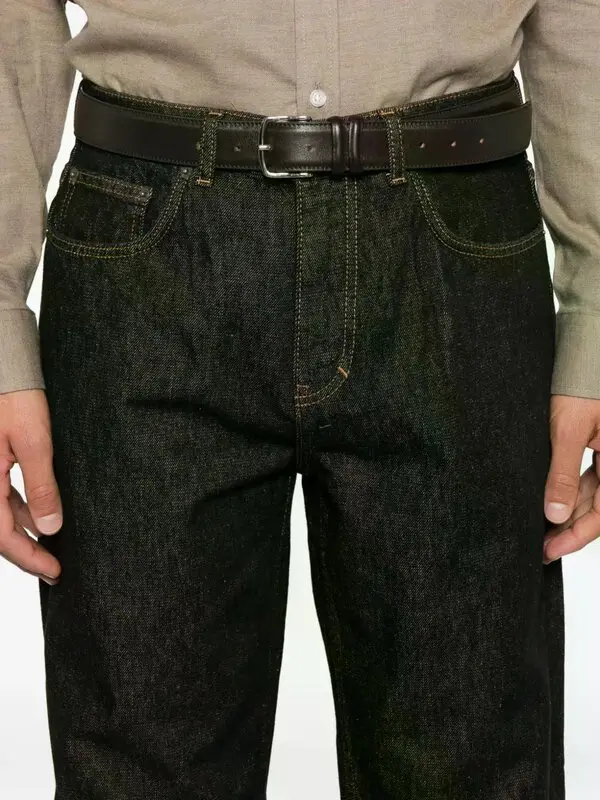 LES DEUX Topstitch Straight-leg Trousers
