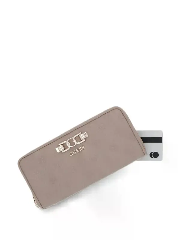 Guess Anise Logo-embossed Zip-around Wallet