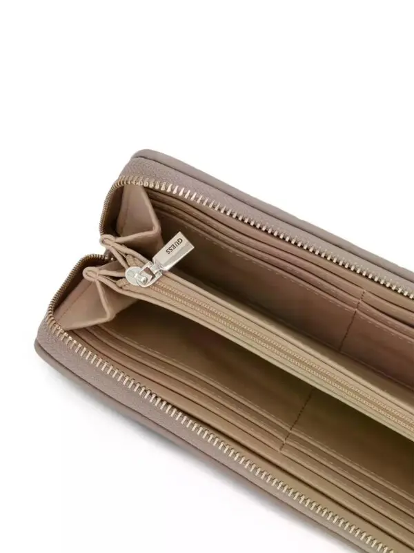 Guess Anise Logo-embossed Zip-around Wallet - Neutrals