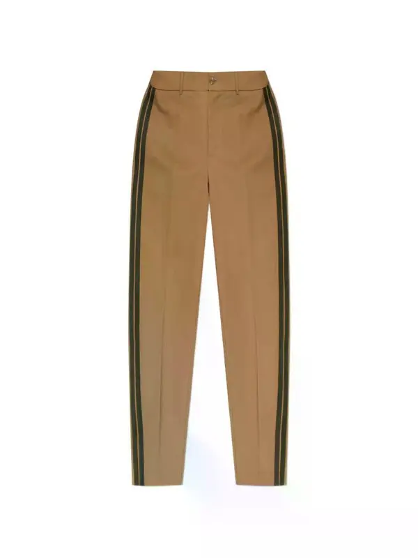 Moncler Tab Beige Side Stripe Trousers - Neutrals