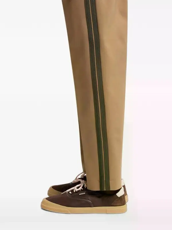 Moncler Tailored Cotton Blend Trousers - Neutrals