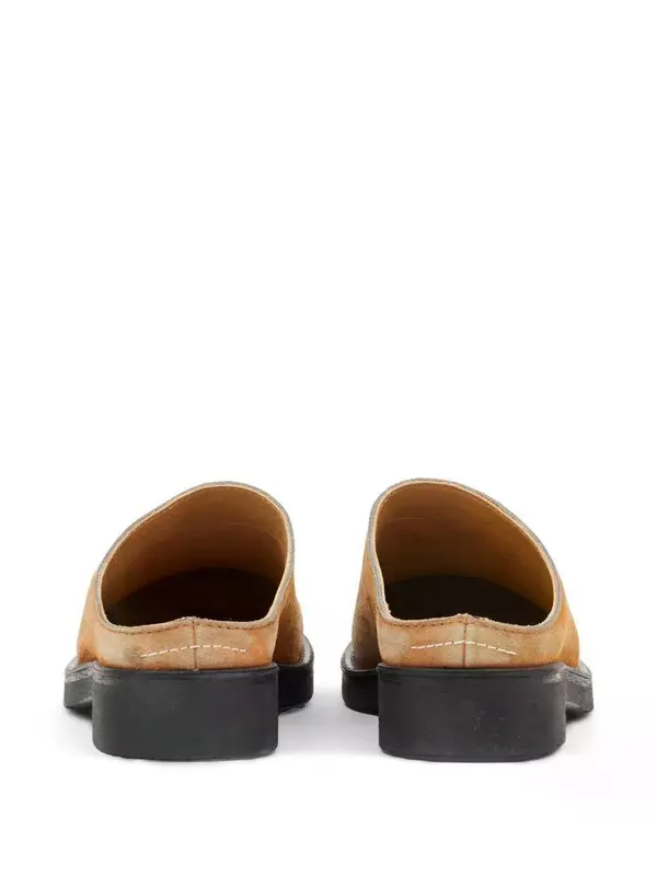 MAISON MARGIELA Biker Washed-suede Mules