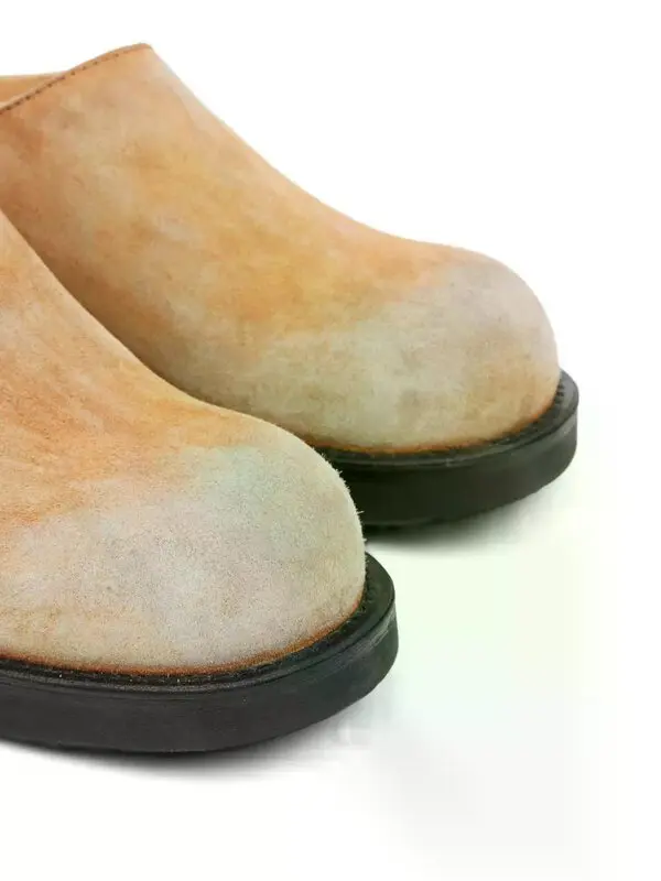 MAISON MARGIELA Biker Washed-suede Mules