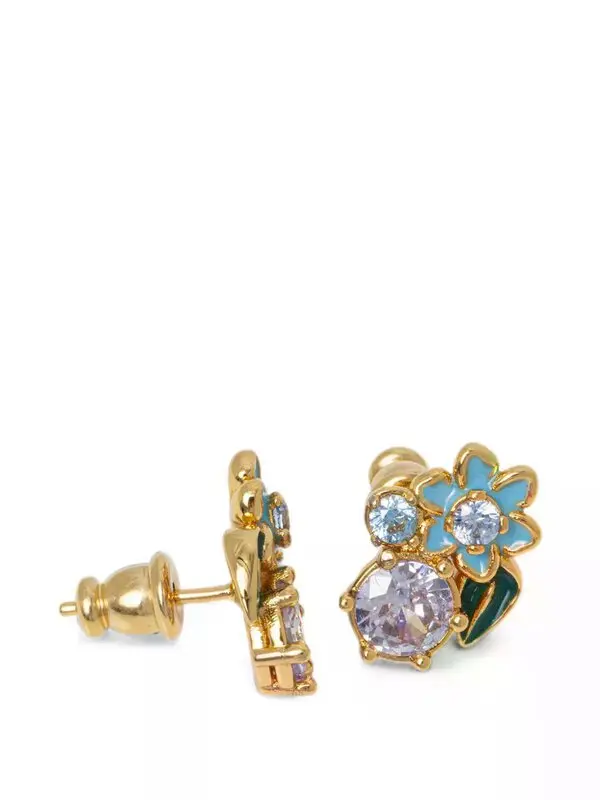 Guess Floris Crystal-embellished Floral Earrings