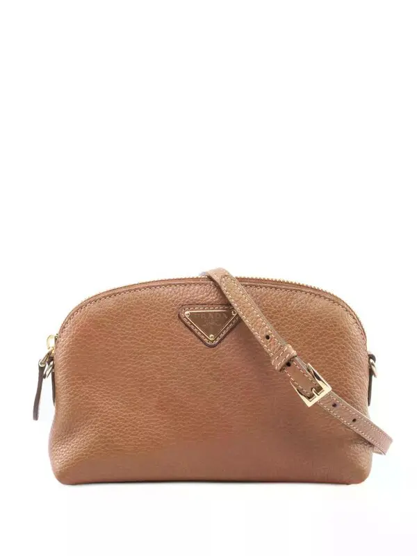 Prada Daino Soft Shoulder Bag - Brown
