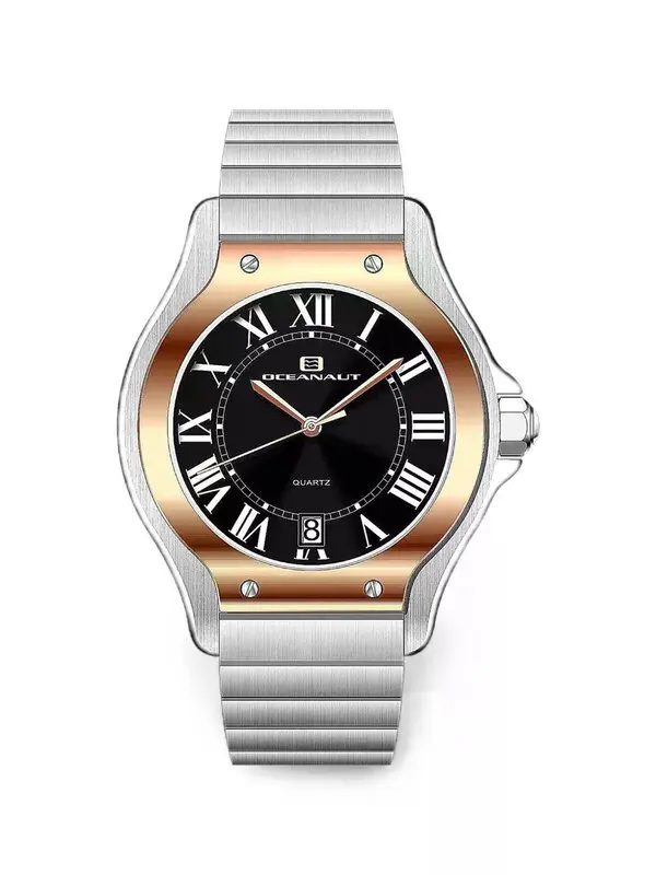 OCEANAUT 43mm Watch With Stainless Steel Link Bracelet - Black