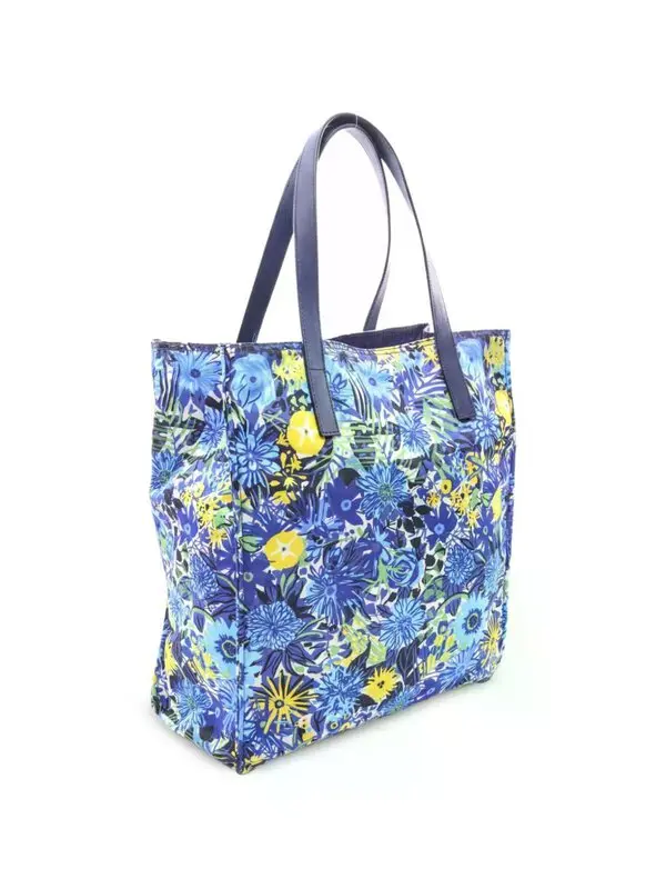Prada Printed Tote Bag - Blue