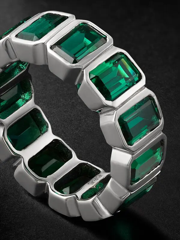 42 SUNS 14-karat White Gold Emerald Eternity Ring