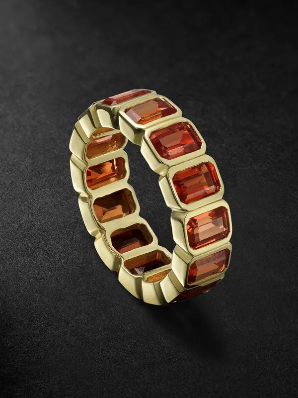 42 SUNS 14-karat Gold Sapphire Eternity Ring - Orange