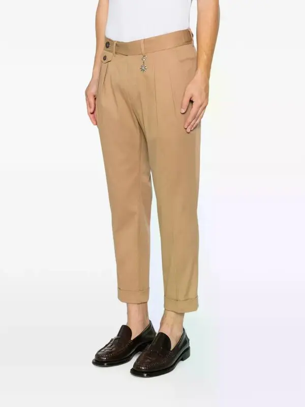 MANUEL RITZ Pleated Turn-up Trousers